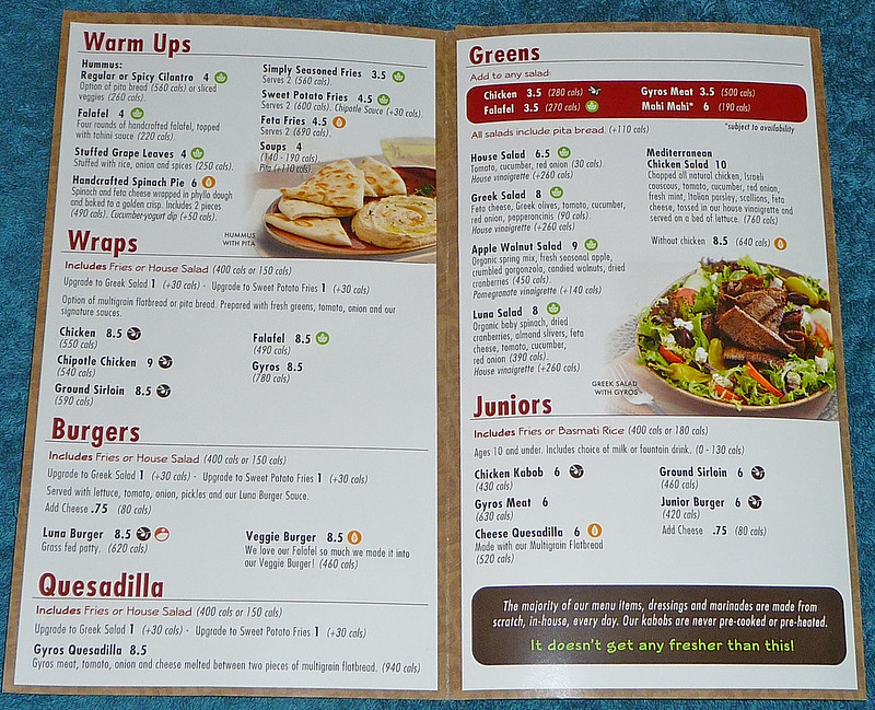 Luna Grill Hillcrest Menu | Fresh Mediterranean Dishes In San Diego, CA